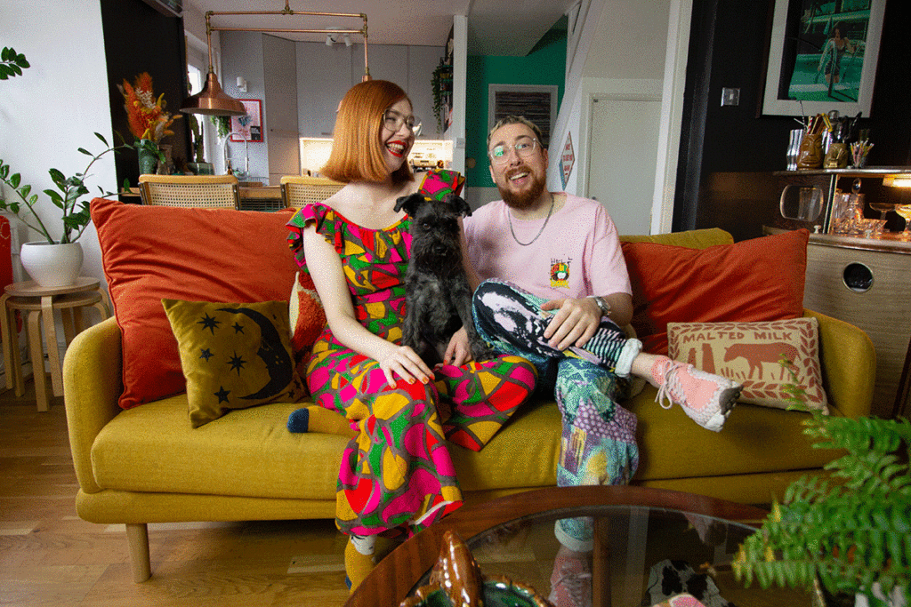 Stay at home with Pip Jolley and Dan Spencer in their mid-century home.